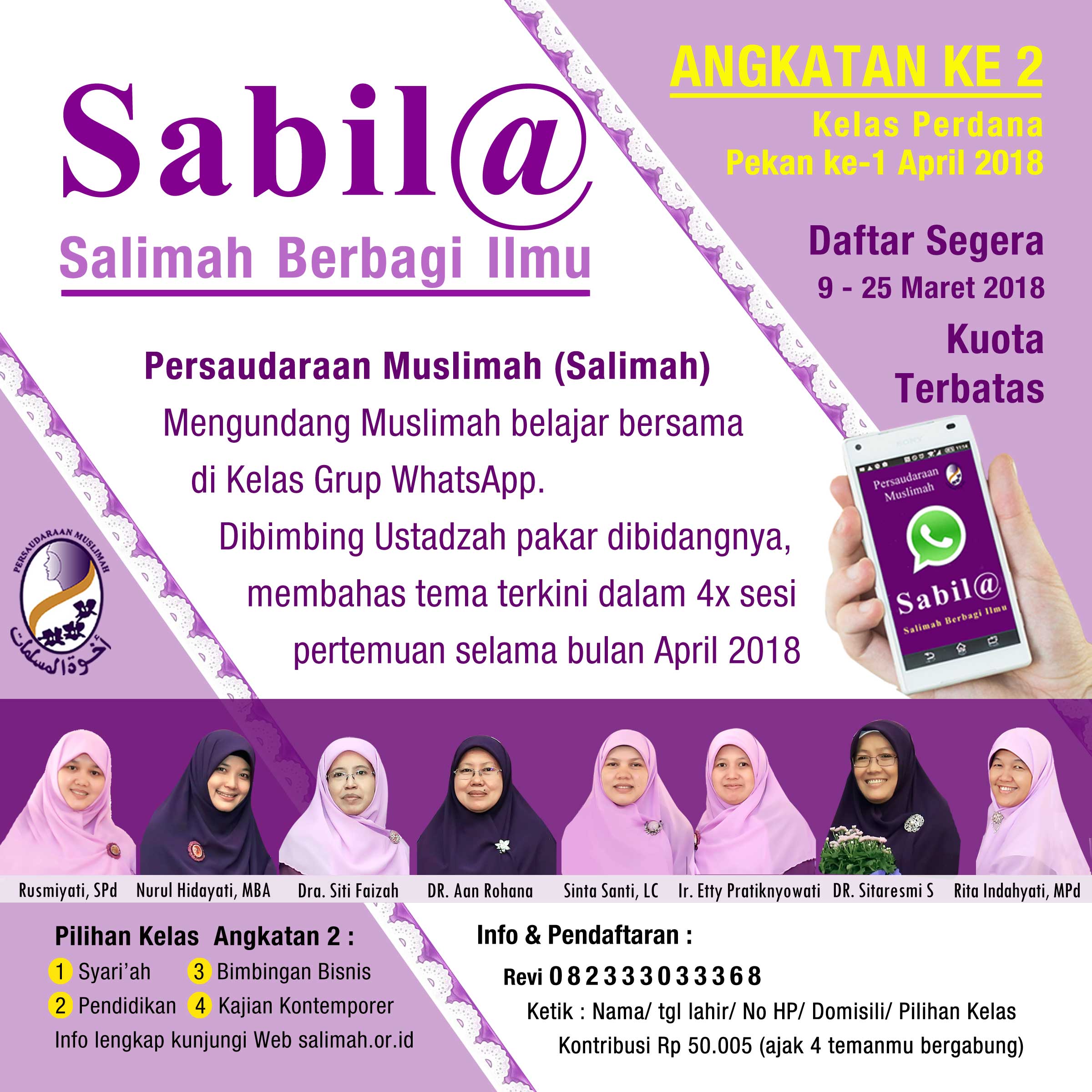 Sabil@, Salimah Berbagi Ilmu via Online - Salimah